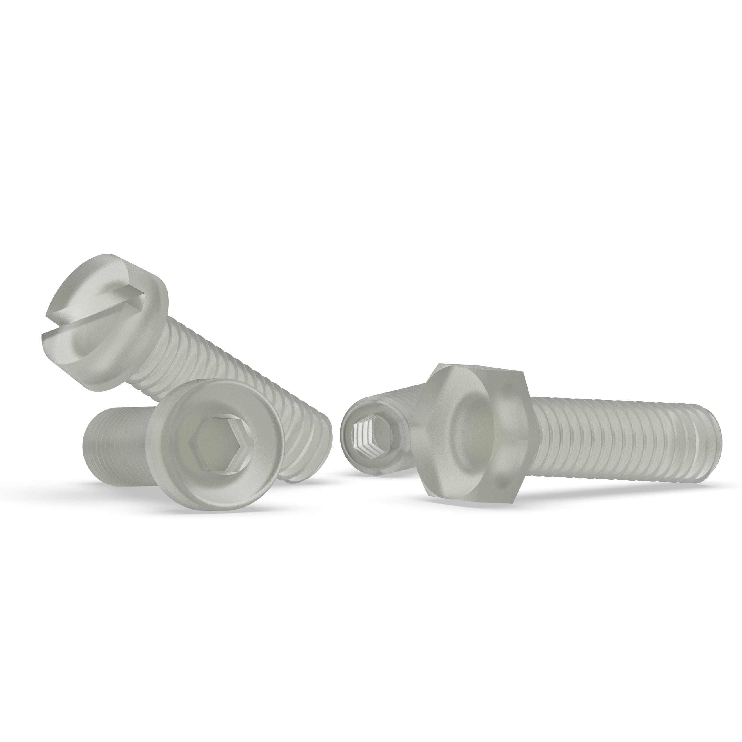 Polyethylene (PE) Custom Manufactured Screws – High Performance Polymer